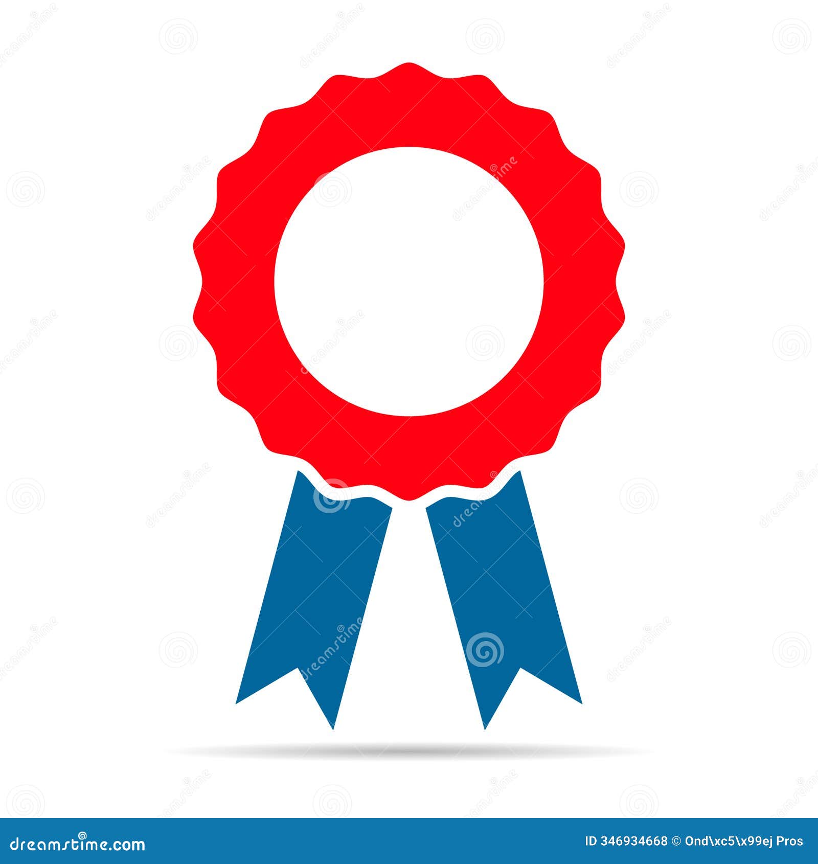 Certification Seal Shadow Award Icon, Ribbon Web Stamp Symbol, Label ...
