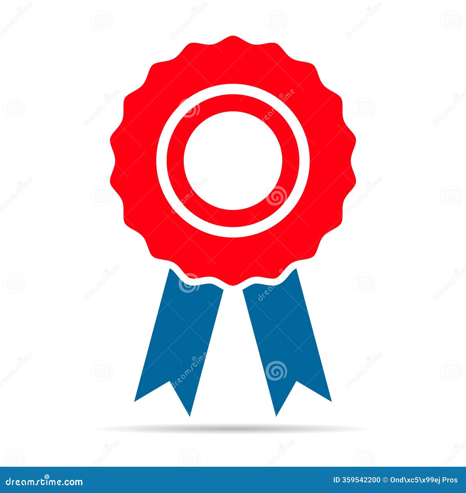 Certification Seal Shadow Award Icon, Ribbon Web Stamp Symbol, Label ...