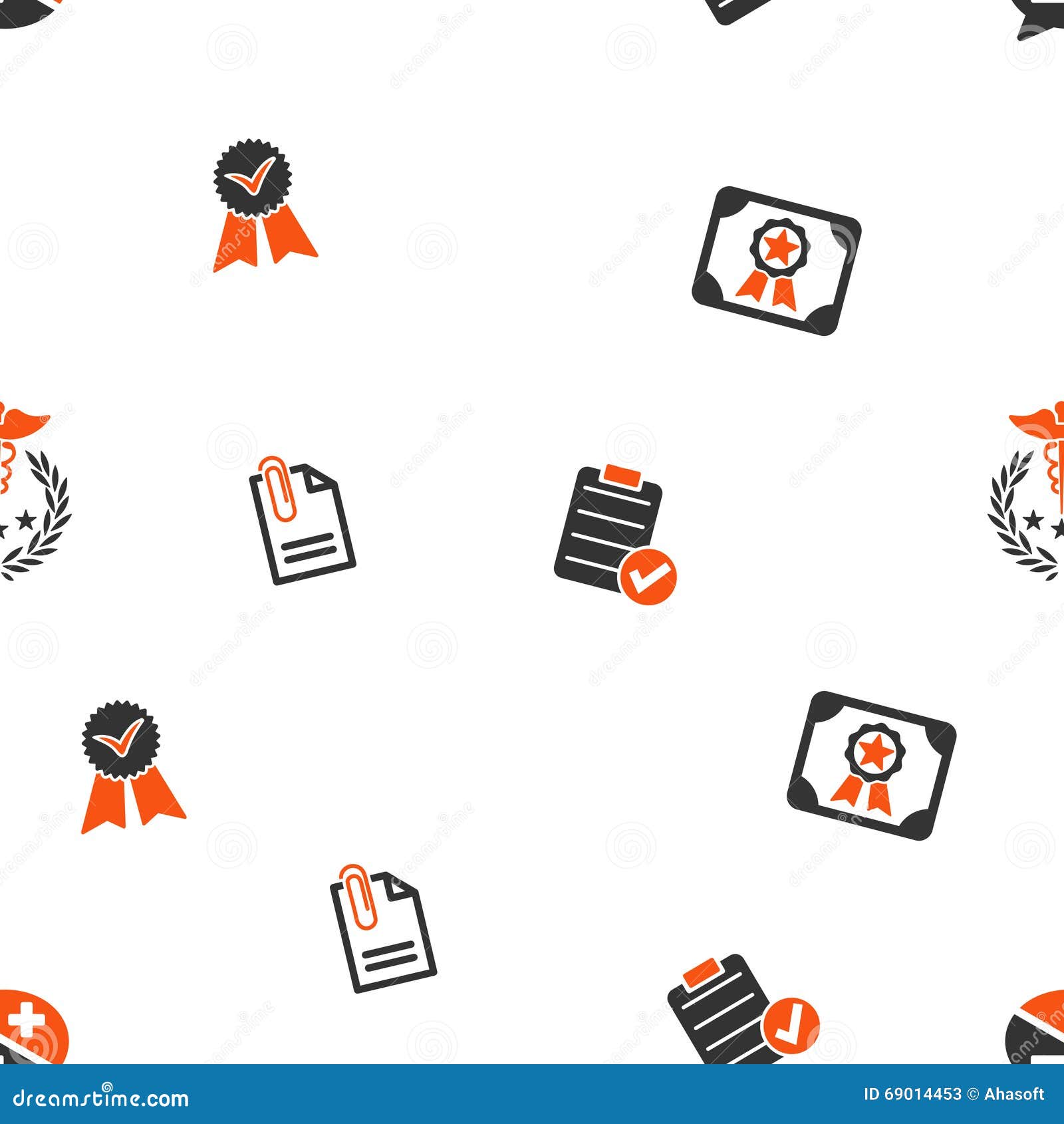 Certification Seamless Flat Vector Wallpaper Stock Vector ...