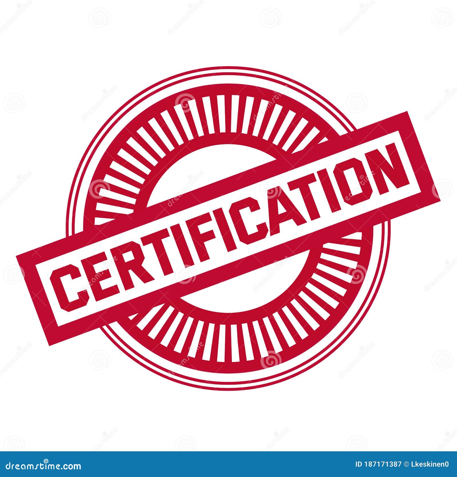 CERTIFICATION Stamp on White Background Stock Illustration ...