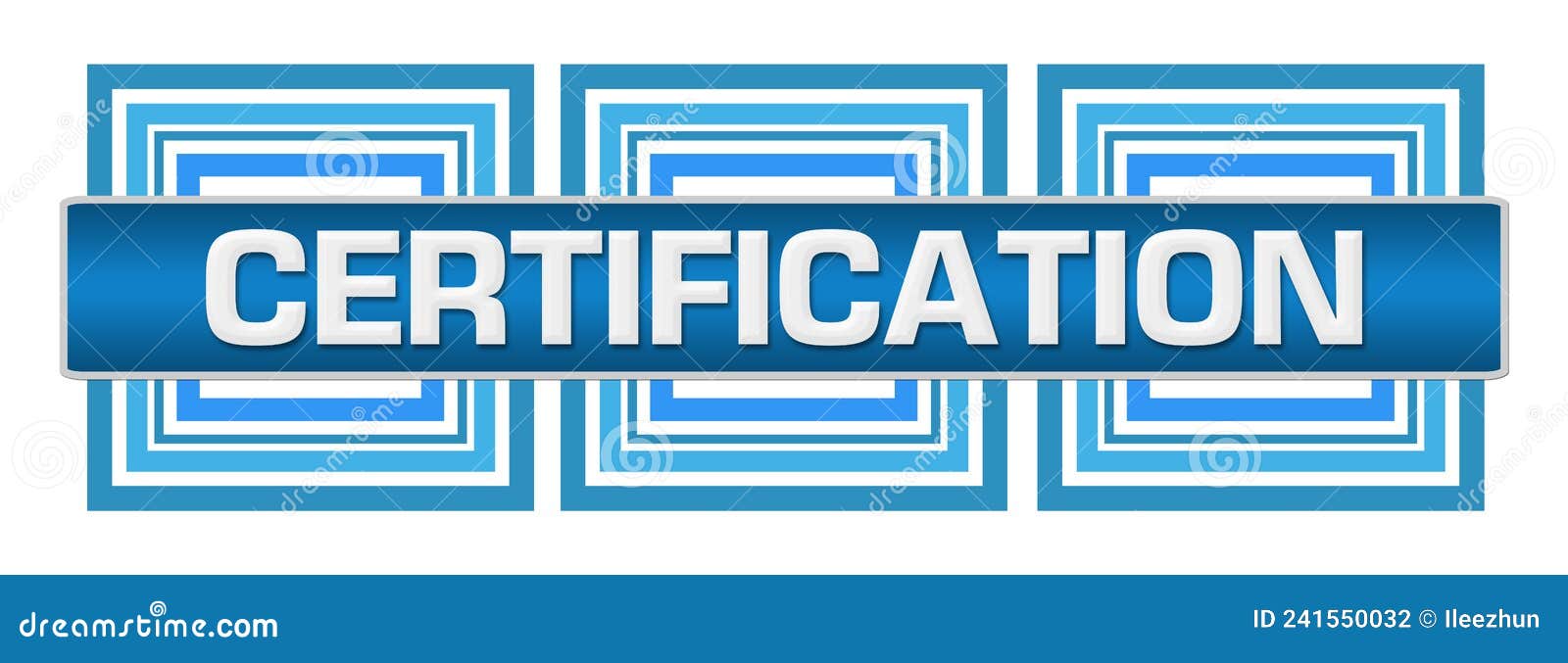 Certification Blue Border Squares Horizontal Royalty-Free Stock Image ...