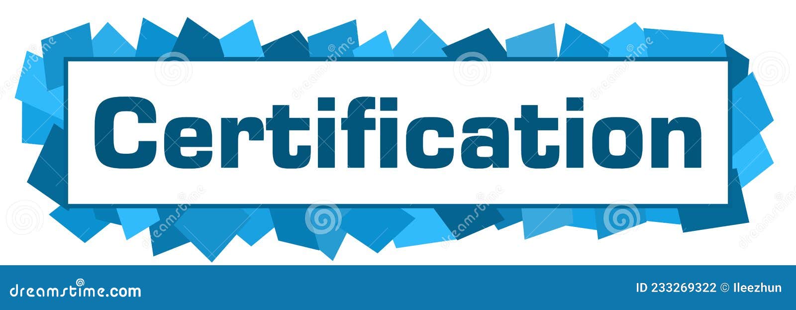 Certification Blue Random Shapes Horizontal Stock Photography ...