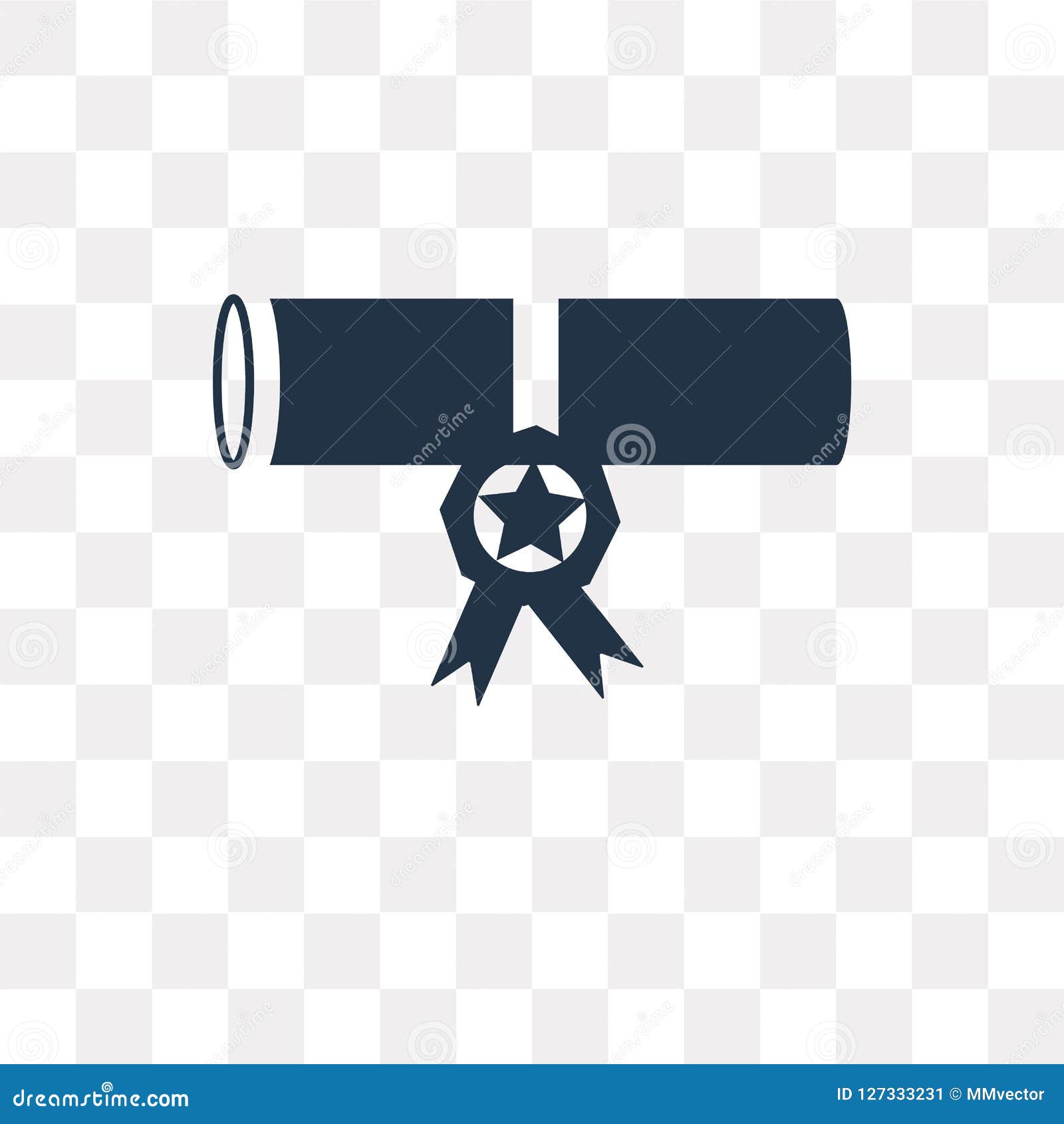 Certification Vector Icon Isolated on Transparent Background, Ce Stock ...