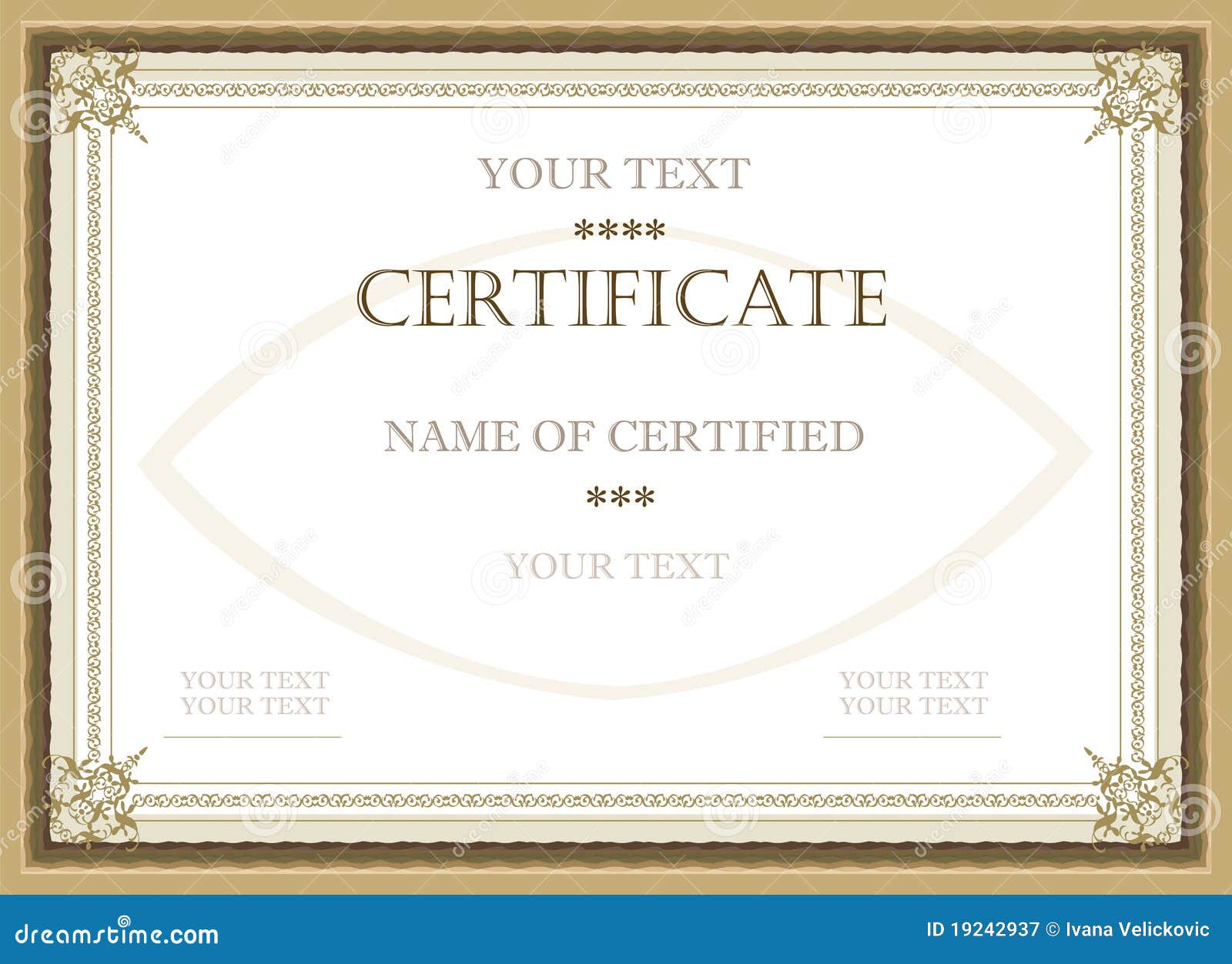 Certificato del premio illustrazione vettoriale. Illustrazione di ...