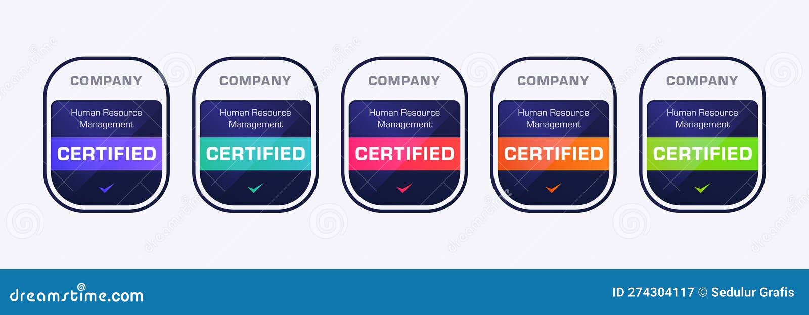 Certified Badge Design Human Resource Management Template. Digital ...