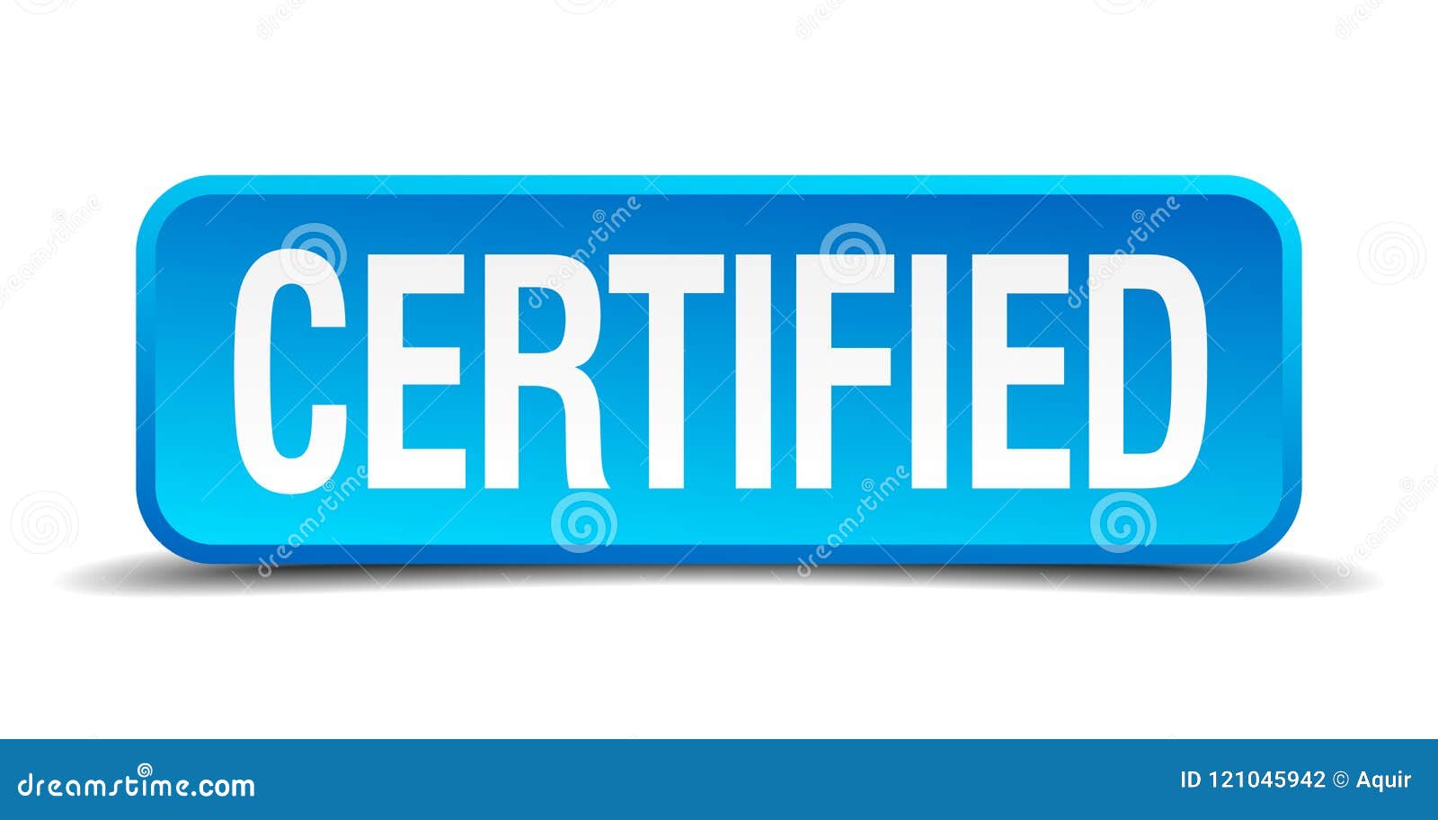 Certified button stock vector. Illustration of graphic - 121045942