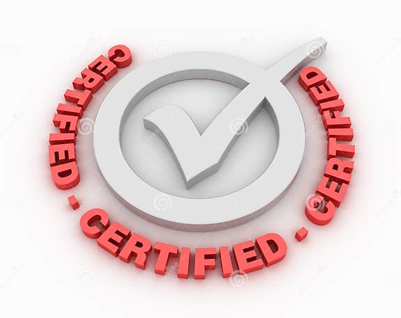 Certified Check Mark stock illustration. Illustration of icon - 45465436