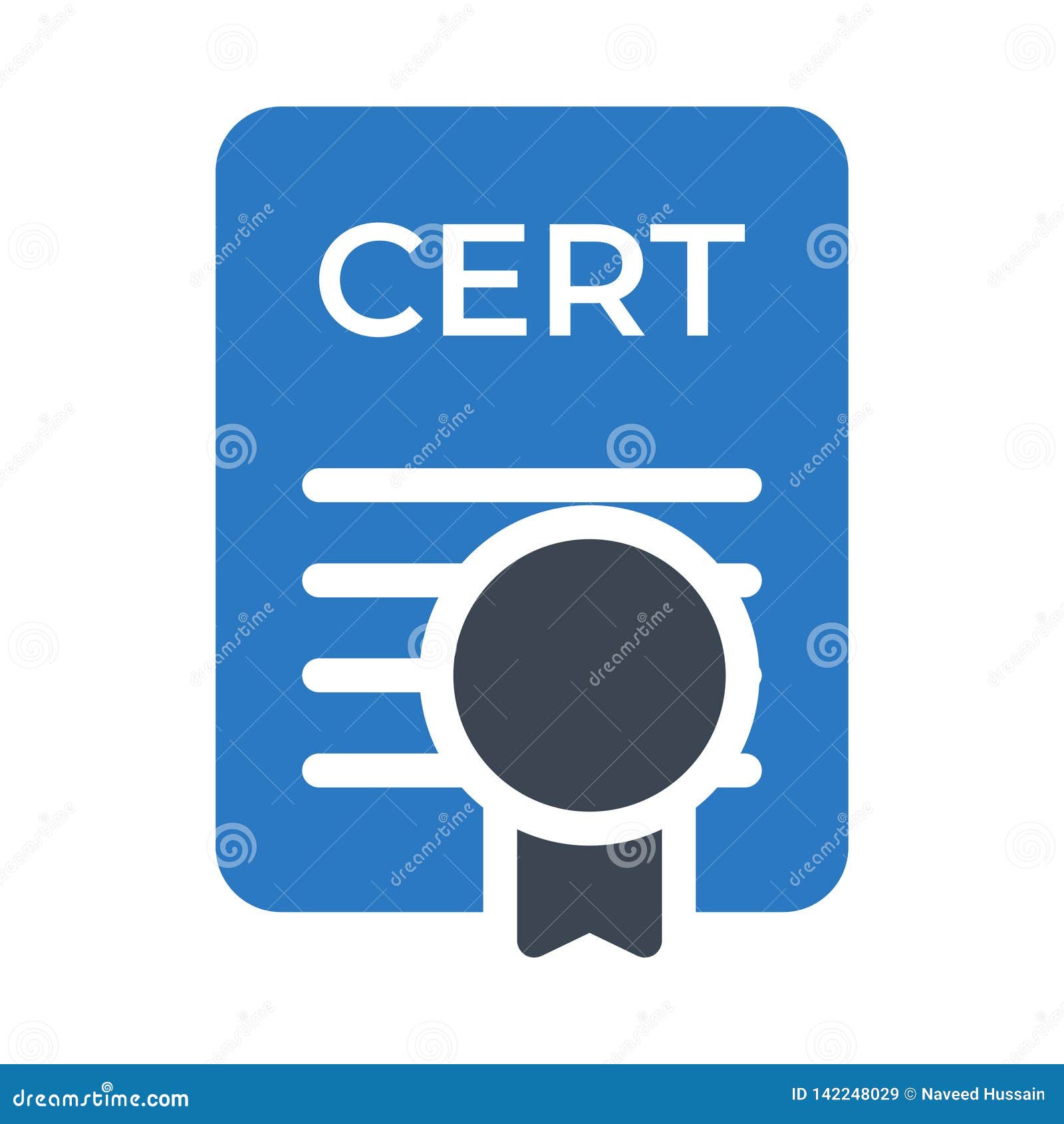 Certified Document Glyph Color Flat Vector Icon Stock Illustration ...