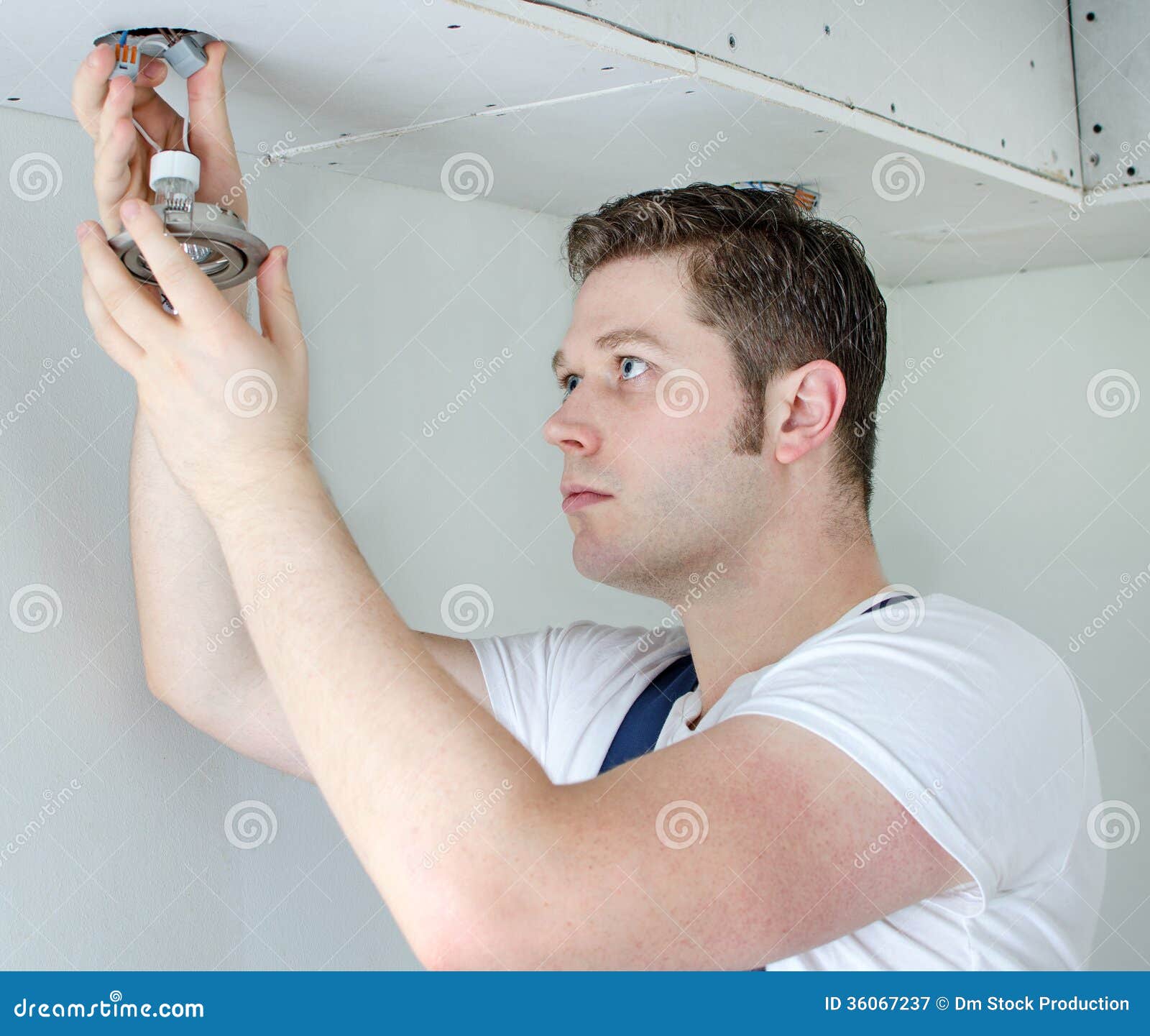 Certified electrician stock image. Image of maintenance - 36067237