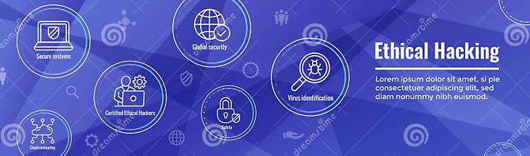 Certified Ethical Hacker - CEH - Icon Set & Web Header Banner Stock ...