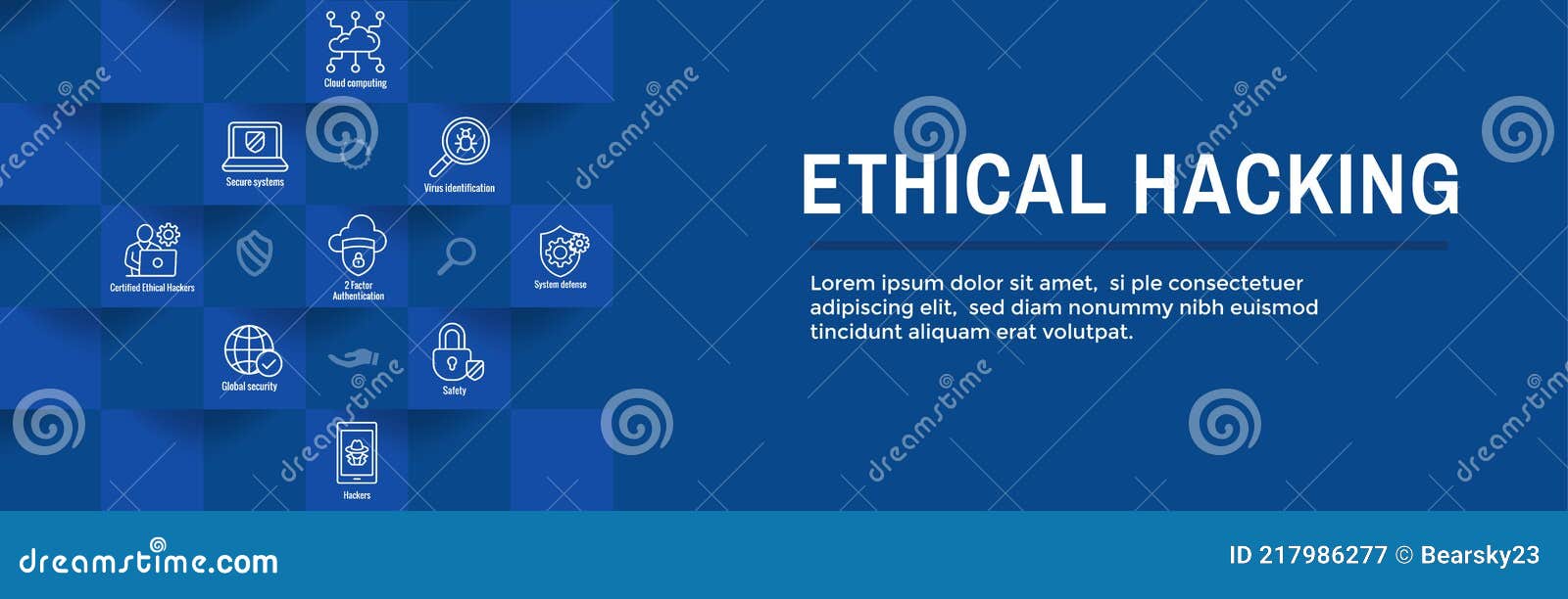Certified Ethical Hacker - CEH - Icon Set & Web Header Banner Stock ...