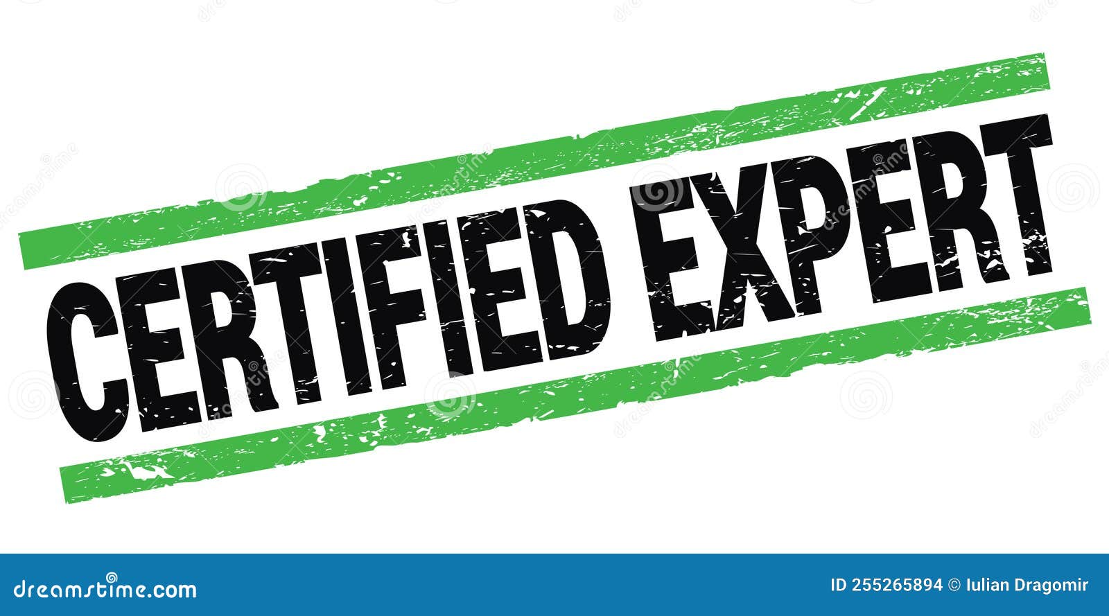 CERTIFIED EXPERT Text on Black-green Rectangle Stamp Sign Stock ...