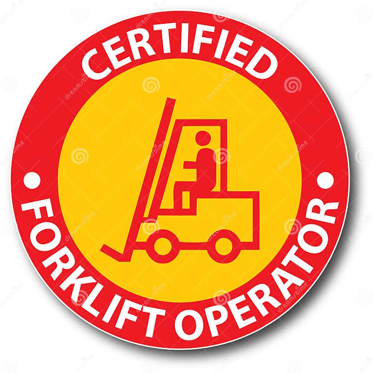 Certified Forklift Operator Stock Vector - Illustration of operator ...