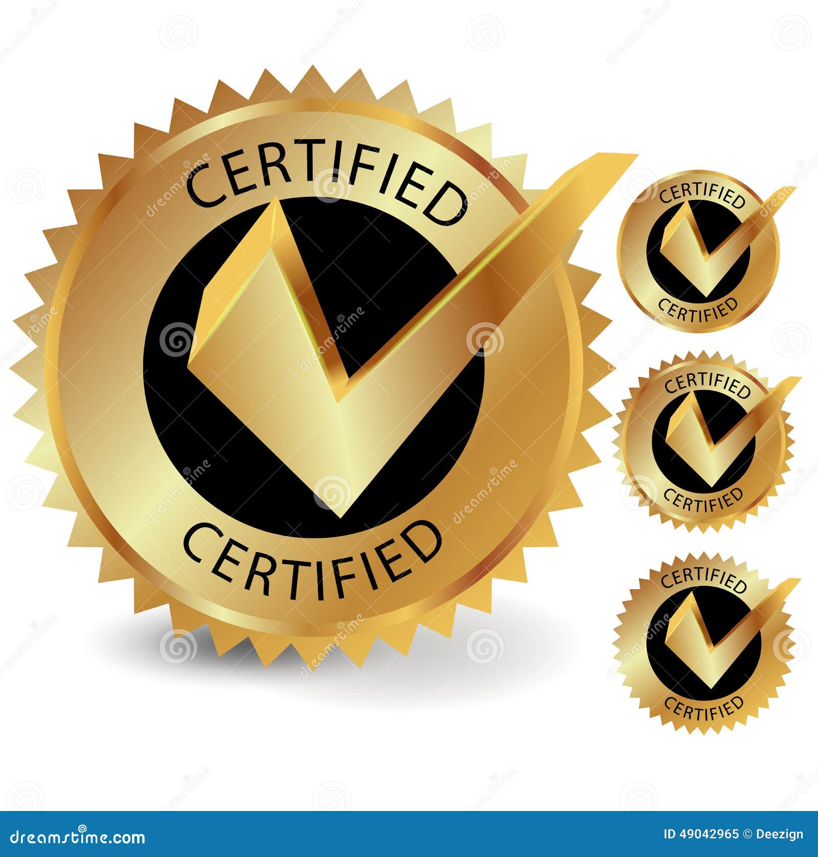 Certified Label Cartoon Vector | CartoonDealer.com #49042965
