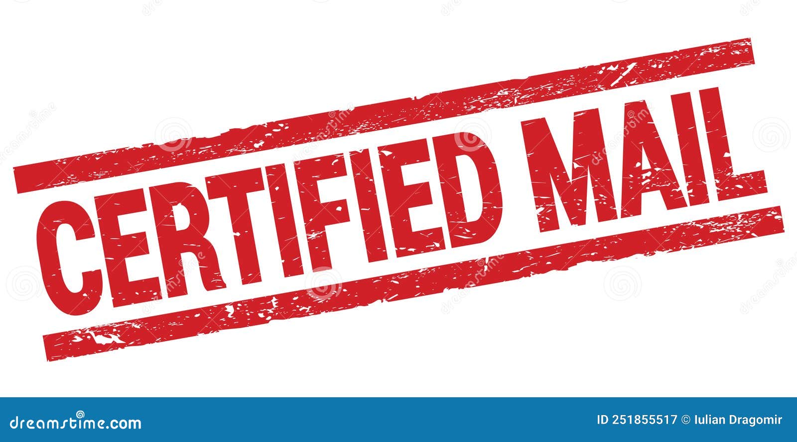 CERTIFIED MAIL Text on Red Rectangle Stamp Sign Stock Illustration ...