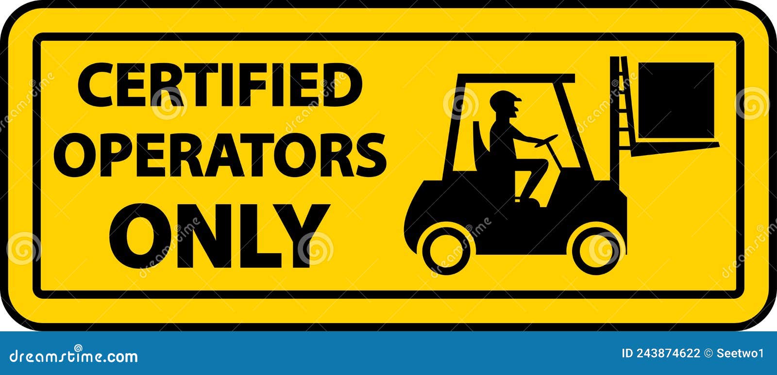 Certified Operators only Label Sign on White Background Stock Vector ...