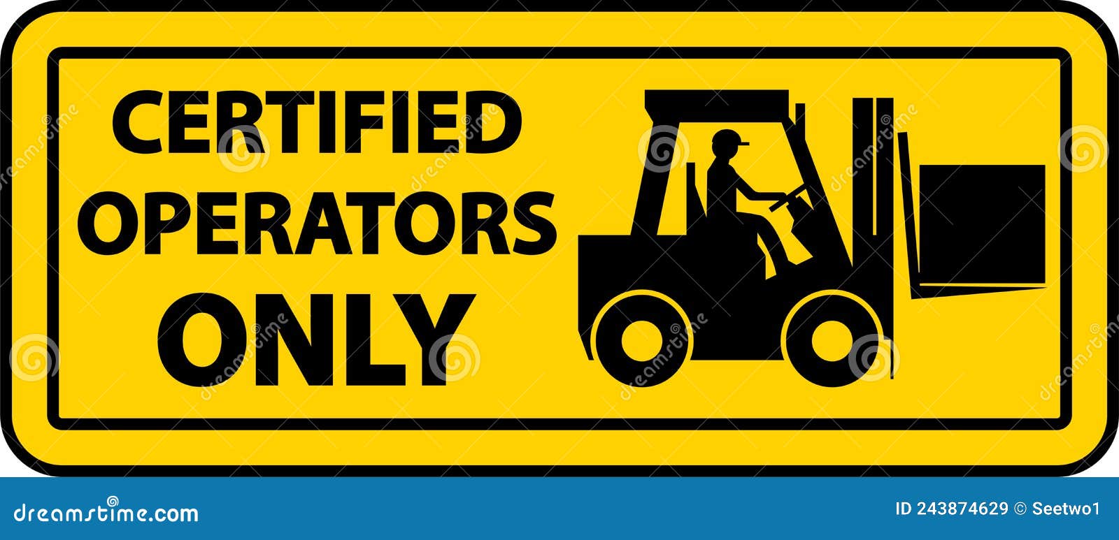 Certified Operators only Label Sign on White Background Stock Vector ...