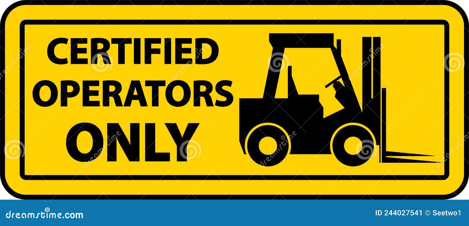 Certified Operators only Label Sign on White Background Stock Vector ...