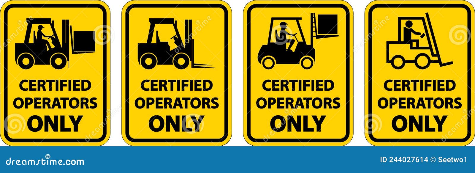 Certified Operators only Label Sign on White Background Stock Vector ...