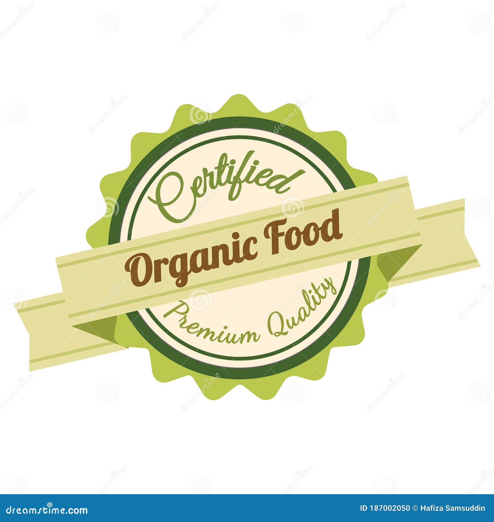 Certified Organic Label. Vector Illustration Decorative Design Stock ...