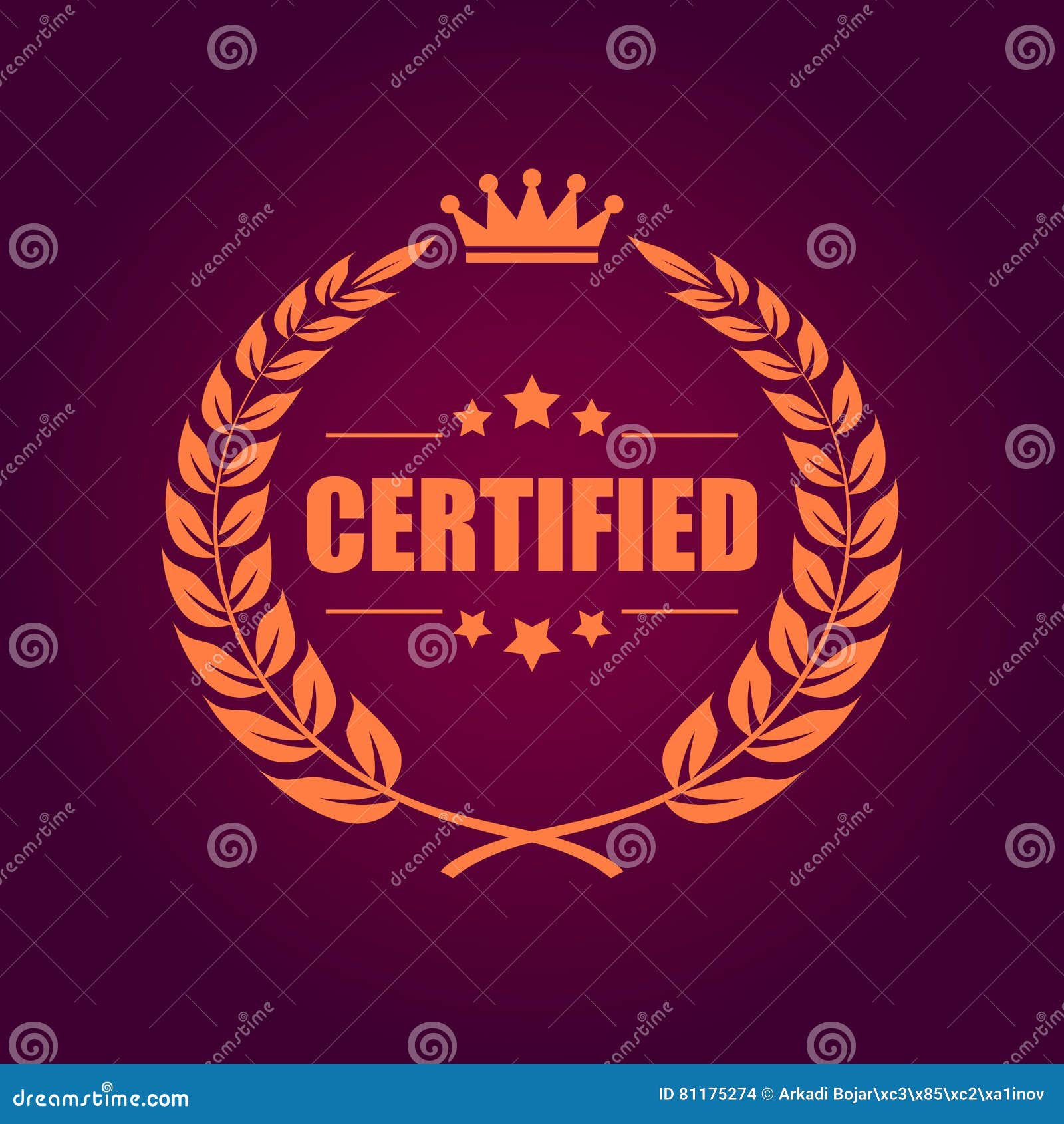 Certified product emblem stock vector. Illustration of emblem - 81175274