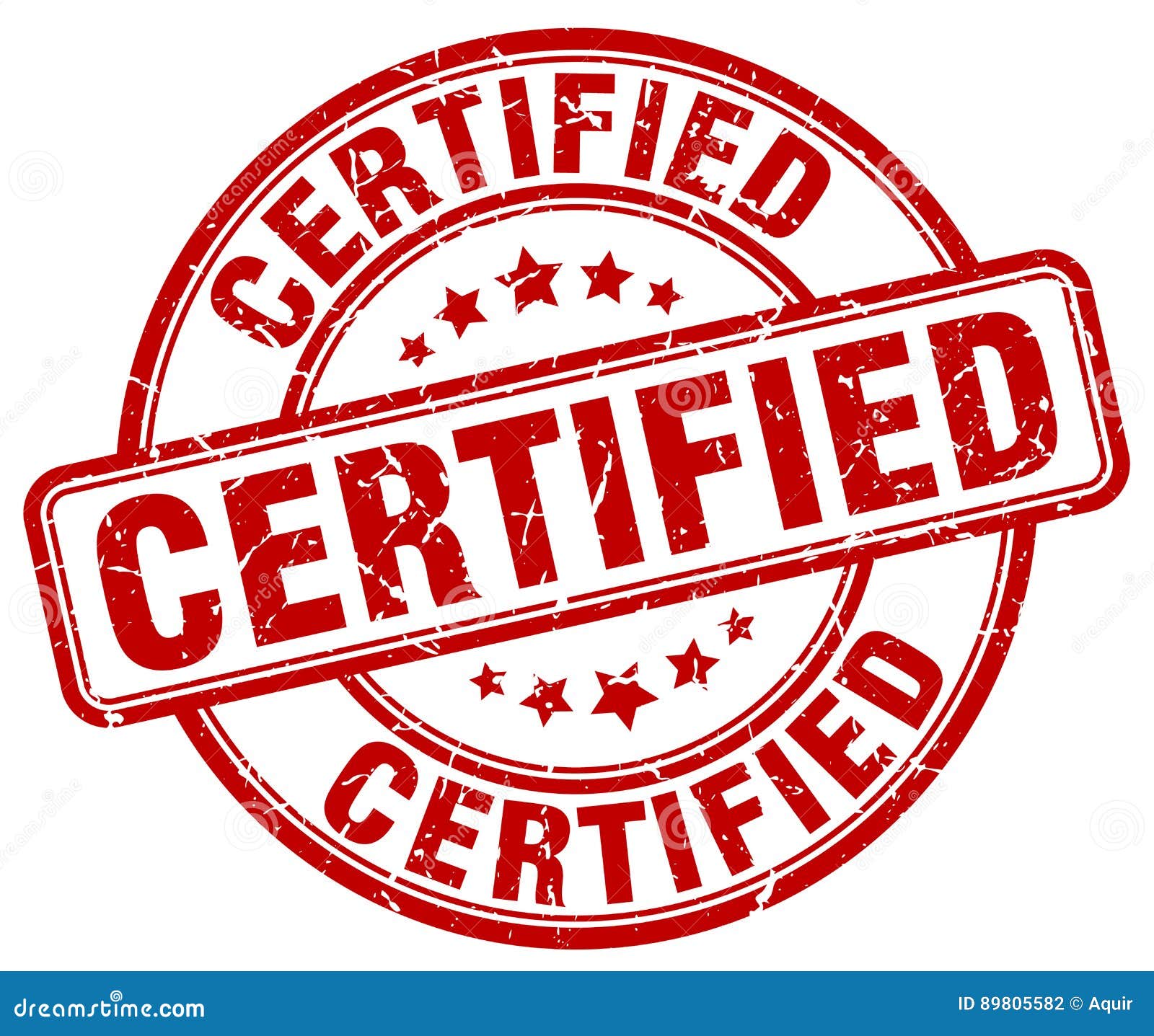 Certified Red Grunge Round Vintage Stamp Stock Vector - Illustration of ...