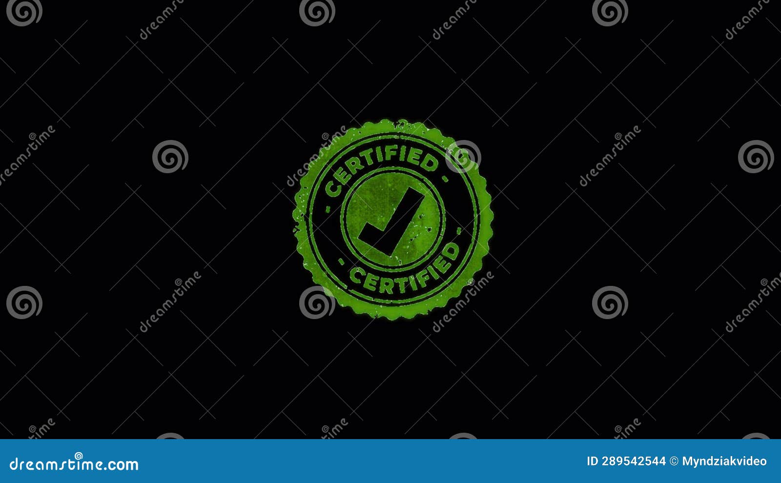 Certified Stamp Animation. Certified Text Label Stamp with Checklist ...