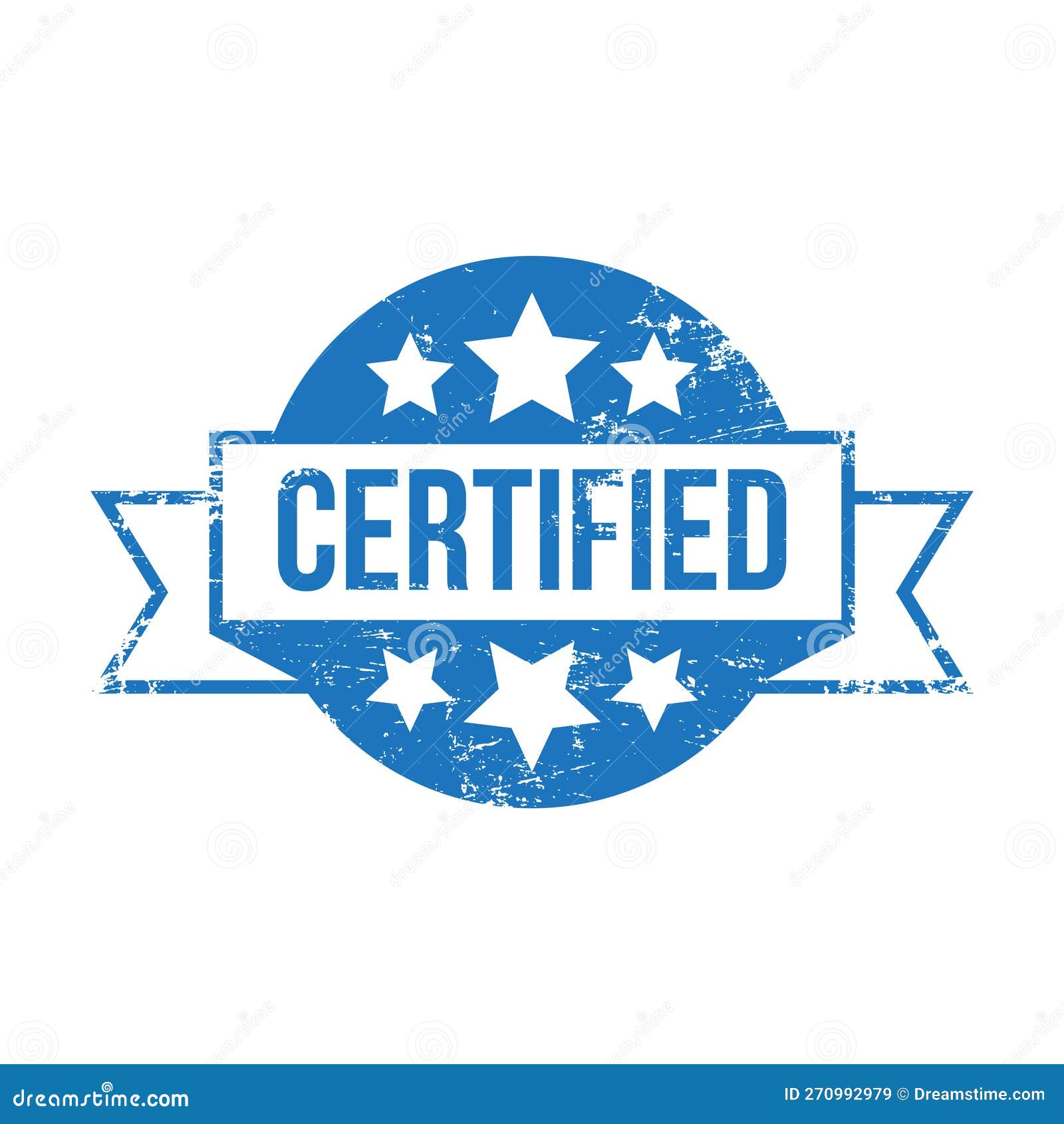 CERTIFIED Seal Badge Banner Stamp Template Solid Color with Grunge ...