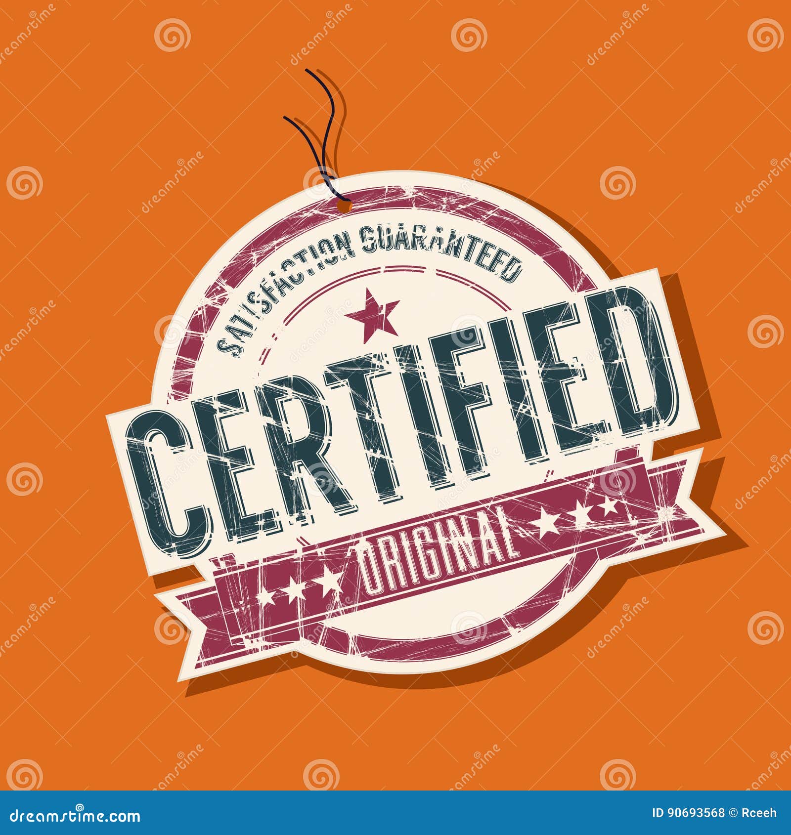 Certified tag stock vector. Illustration of design, patch - 90693568