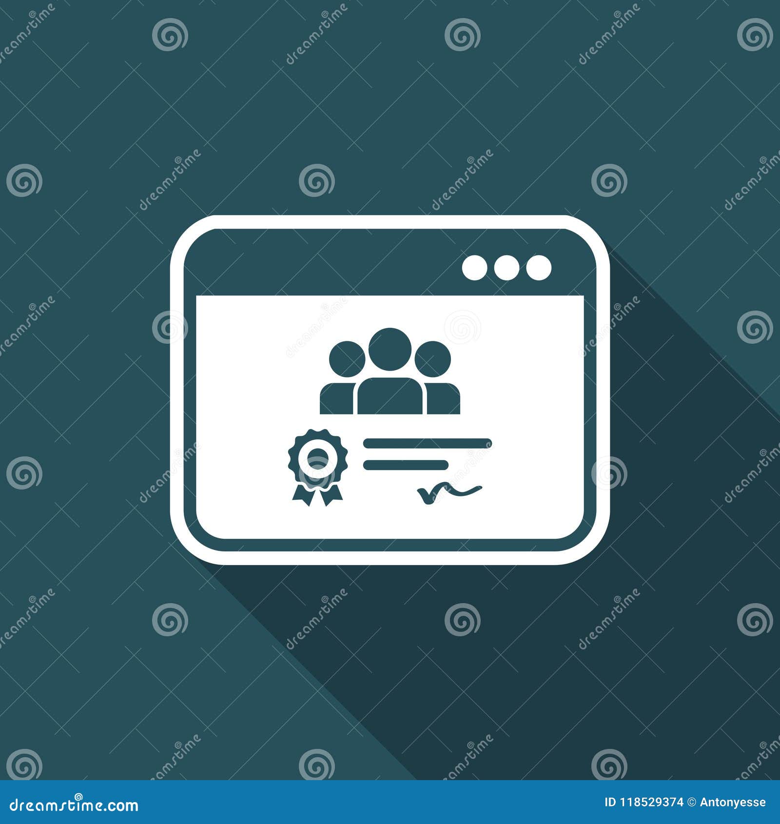 Certified Team - Vector Icon for Computer Website or Application Stock ...