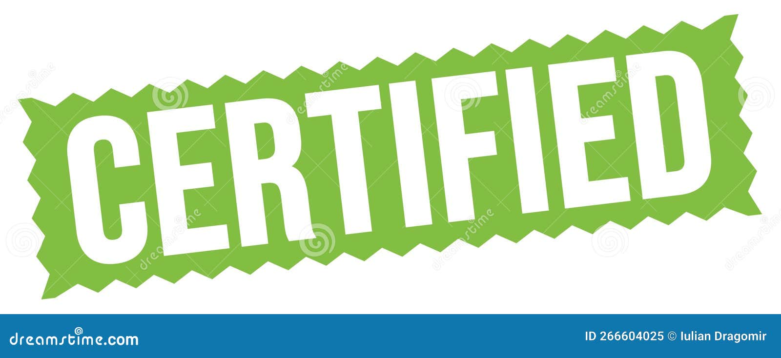 CERTIFIED Text Written on Green Stamp Sign Stock Illustration ...