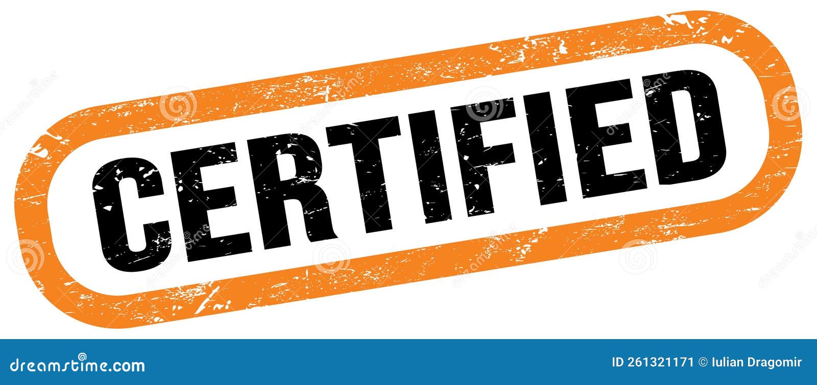 CERTIFIED, Text Written on Orange-black Stamp Sign Stock Illustration ...