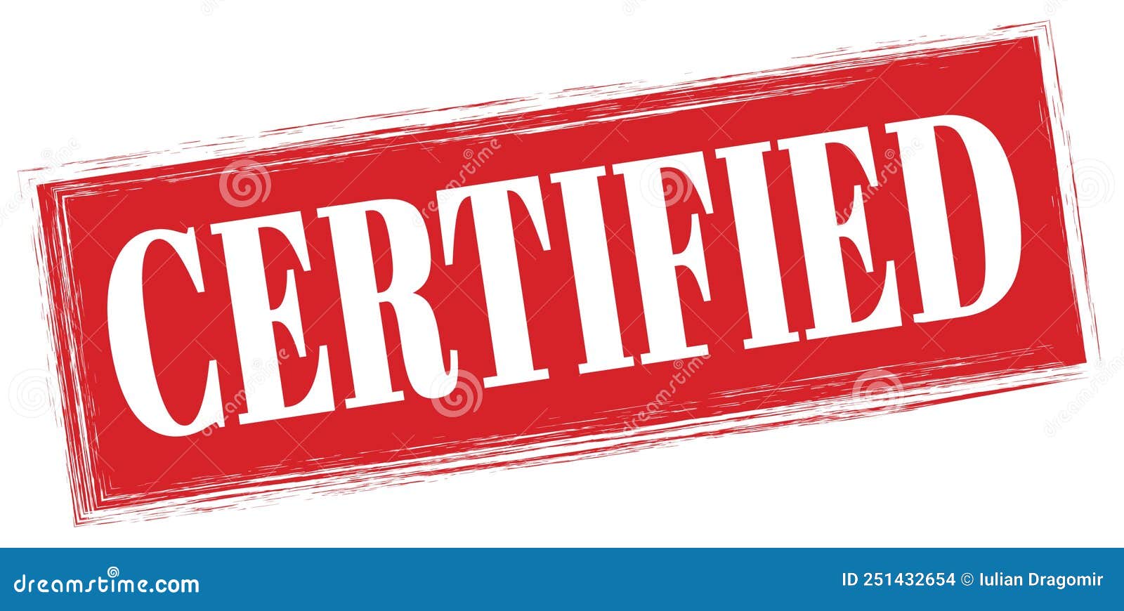 CERTIFIED Text Written on Red Stamp Sign Stock Illustration ...