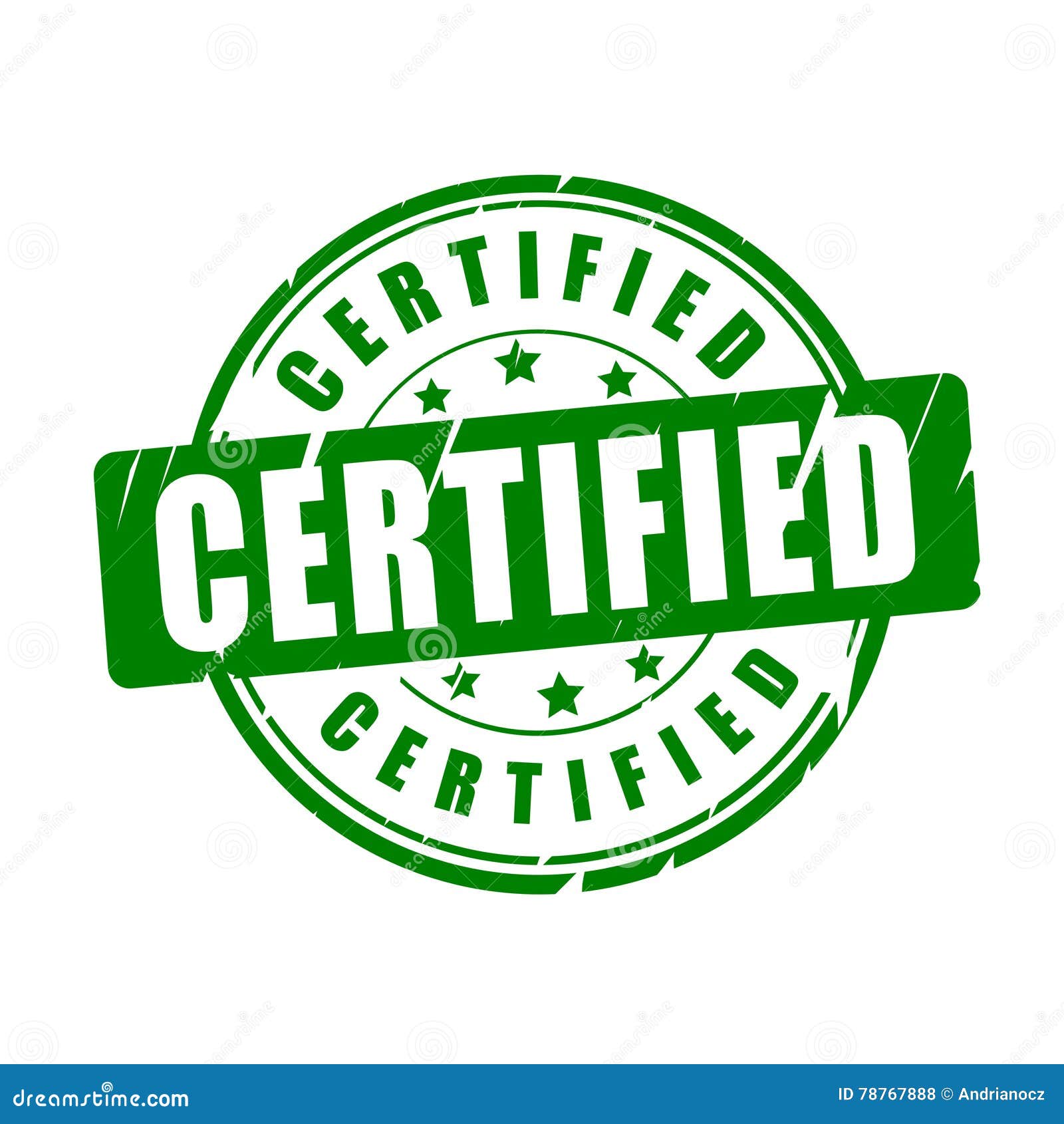 Certified vector stamp stock vector. Illustration of standardization ...