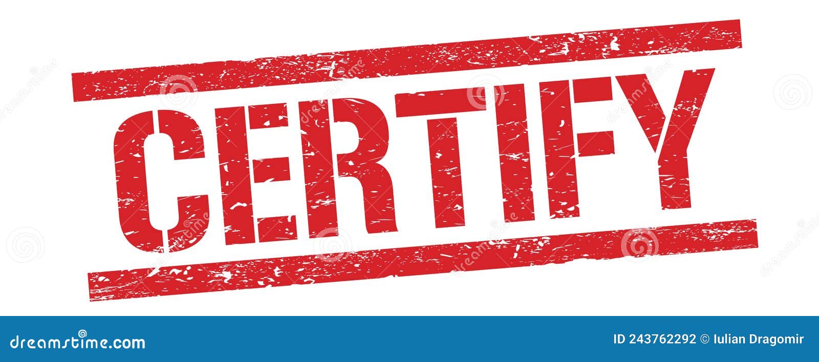 CERTIFY Text on Red Vintage Lines Stamp Stock Illustration ...