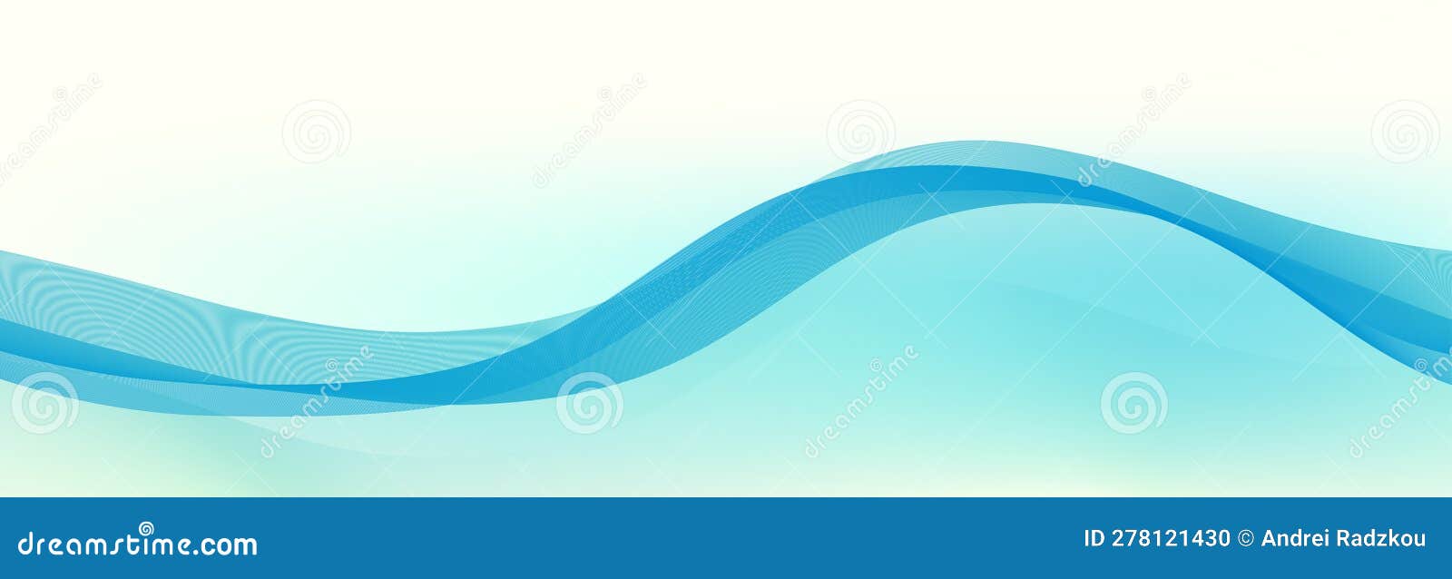 Cerulean Wave on Ivory Background. Vector Graphics Stock Vector ...