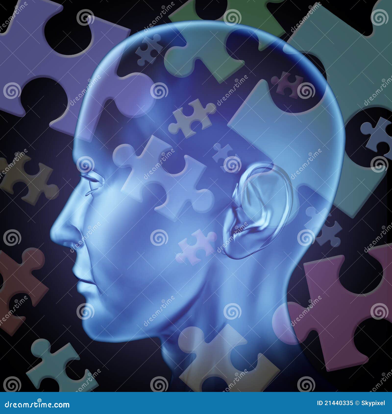 Cerveau perplexe illustration stock. Illustration du médical - 21440335