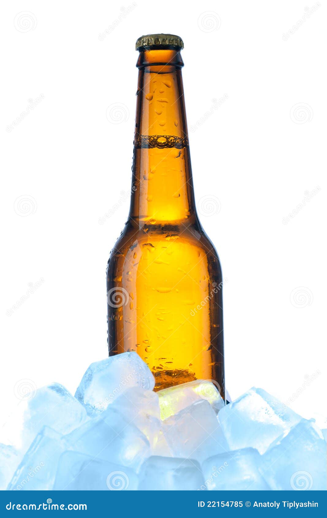 Cerveja com gelo imagem de stock. Imagem de cambaleador - 22154785