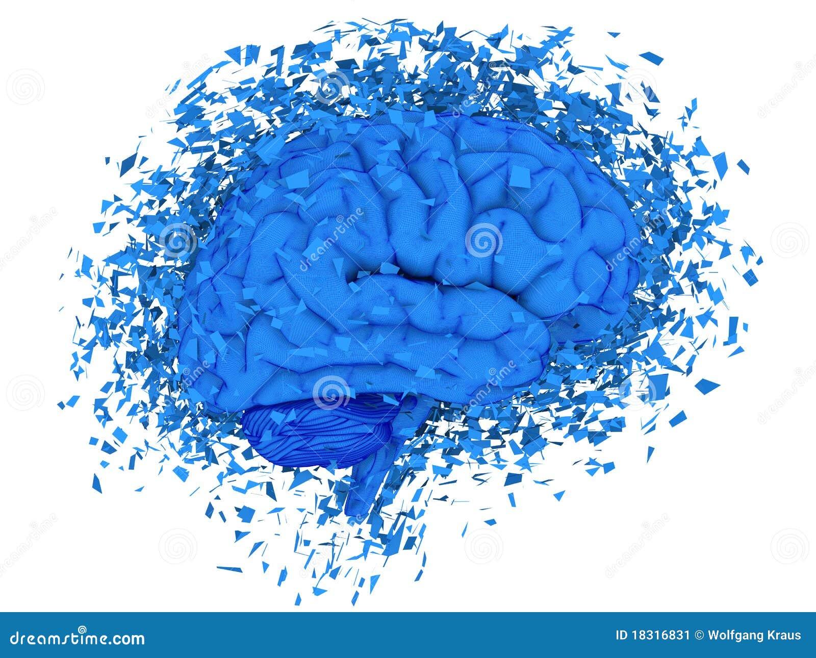 Cervello che esplode illustrazione di stock. Illustrazione di rotto ...