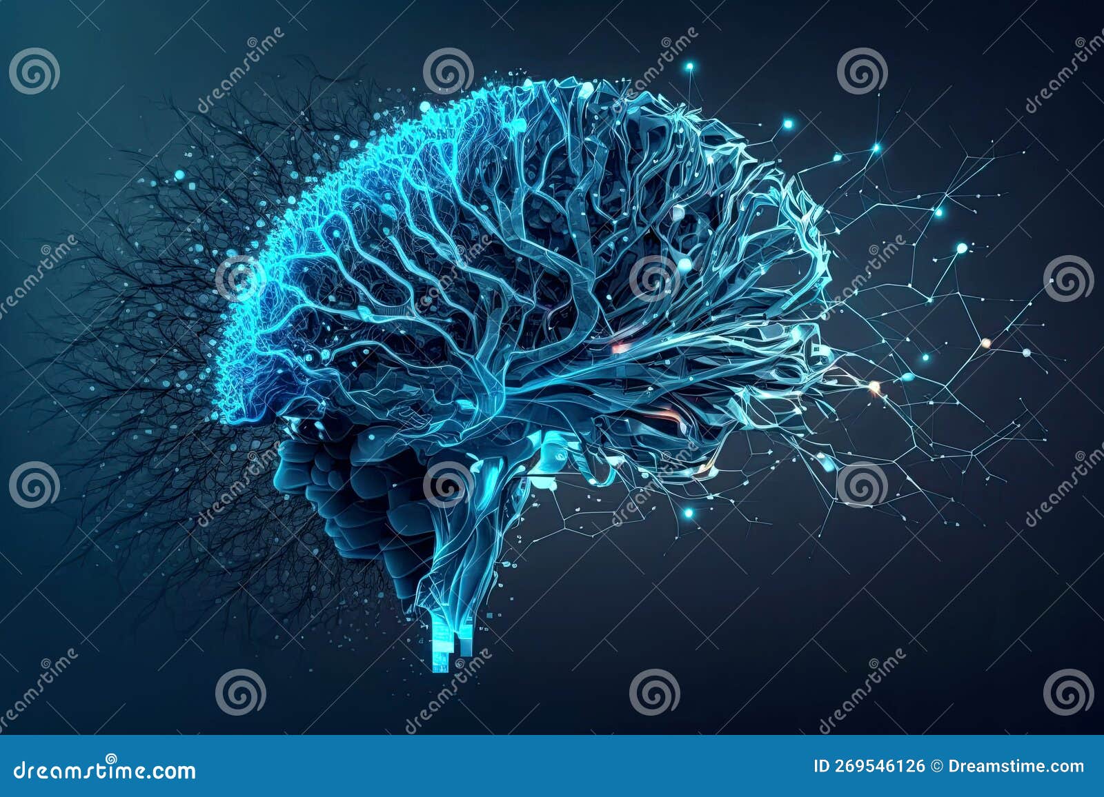 Cervello Del Futuro Con Connessioni Neurali. Concetto Di Intelligenza ... Cervello Del Futuro Con Connessioni Neurali. Concetto Di Intelligenza ...