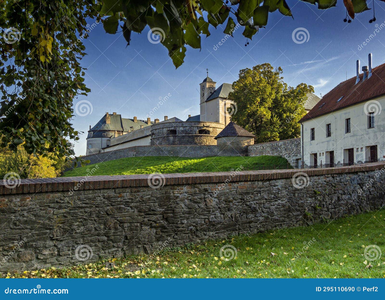 Cerveny kamen Castle stock photo. Image of cerveny, slovakia - 295110690