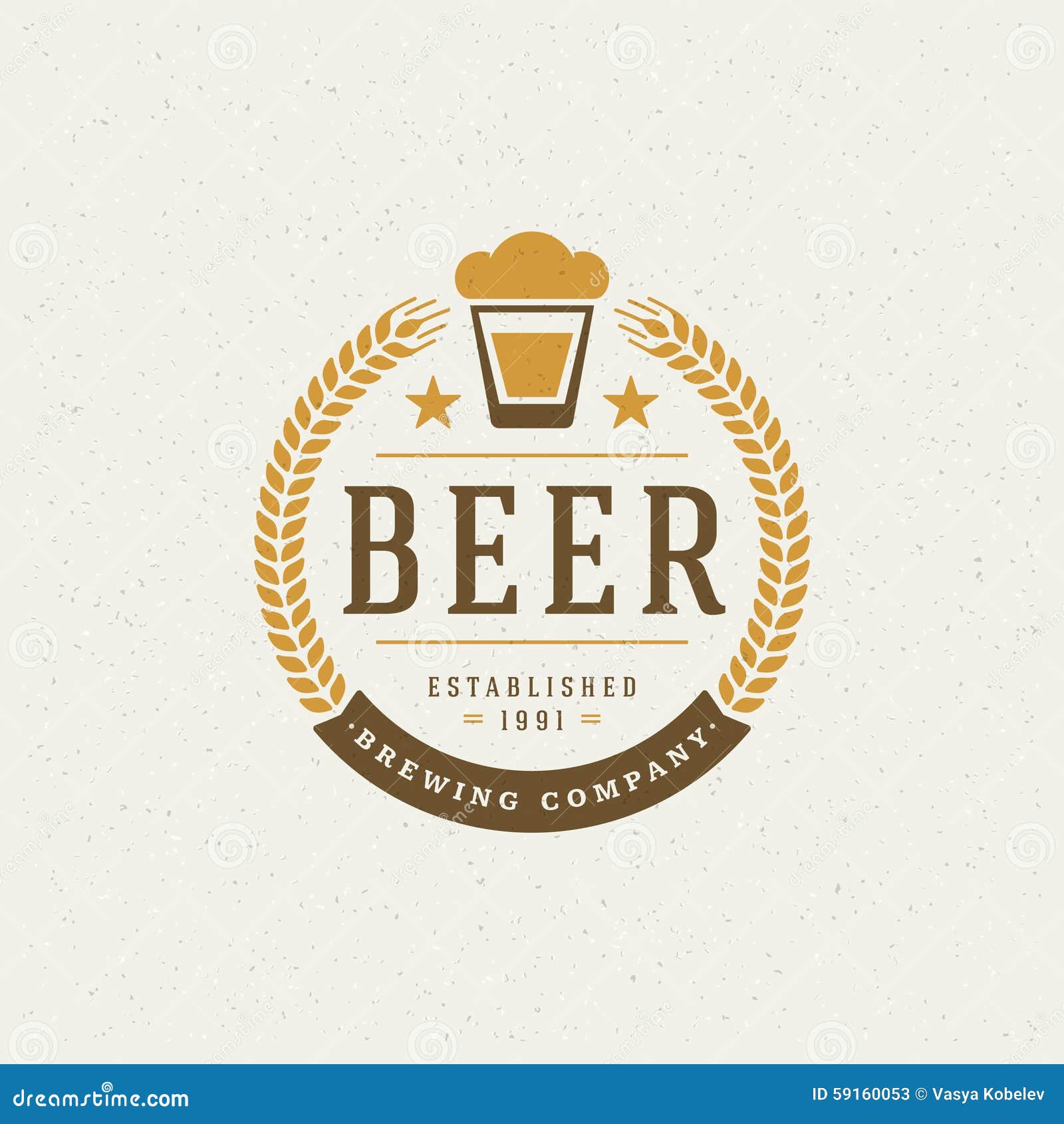 Cerveza Logo Design Element Ilustración del Vector - Ilustración de ...