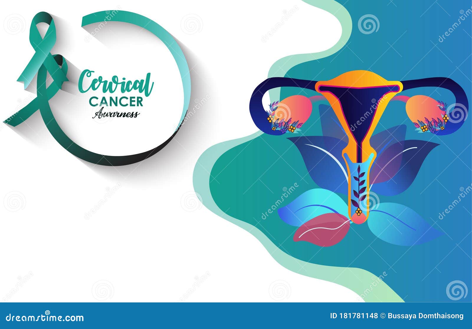 Green Butterfly for Support Cervical Cancer Awareness Day Stock Vector ...