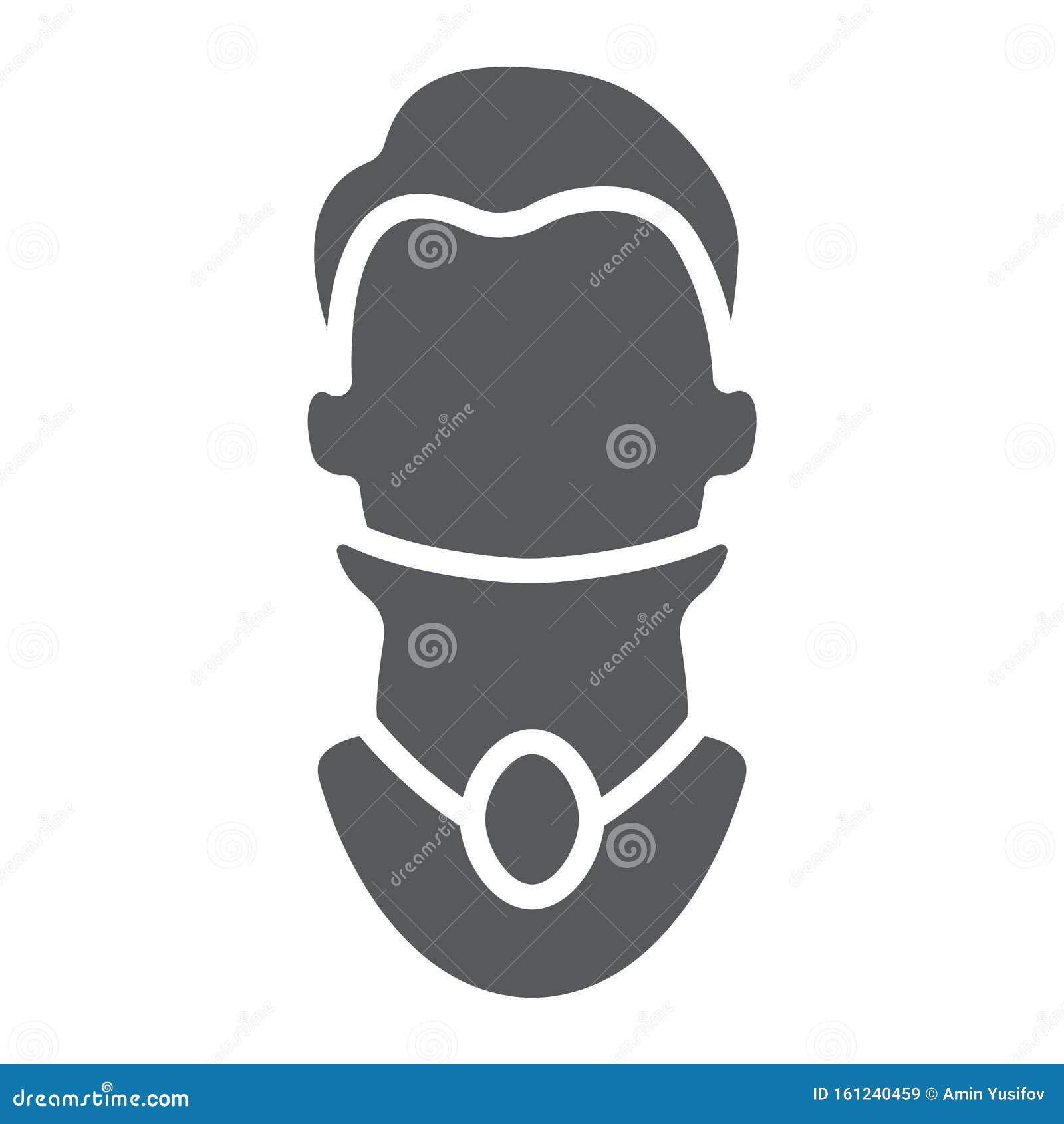 Cervical Collar Glyph Icon, Orthopedic and Medical, Neck Bandage Sign ...