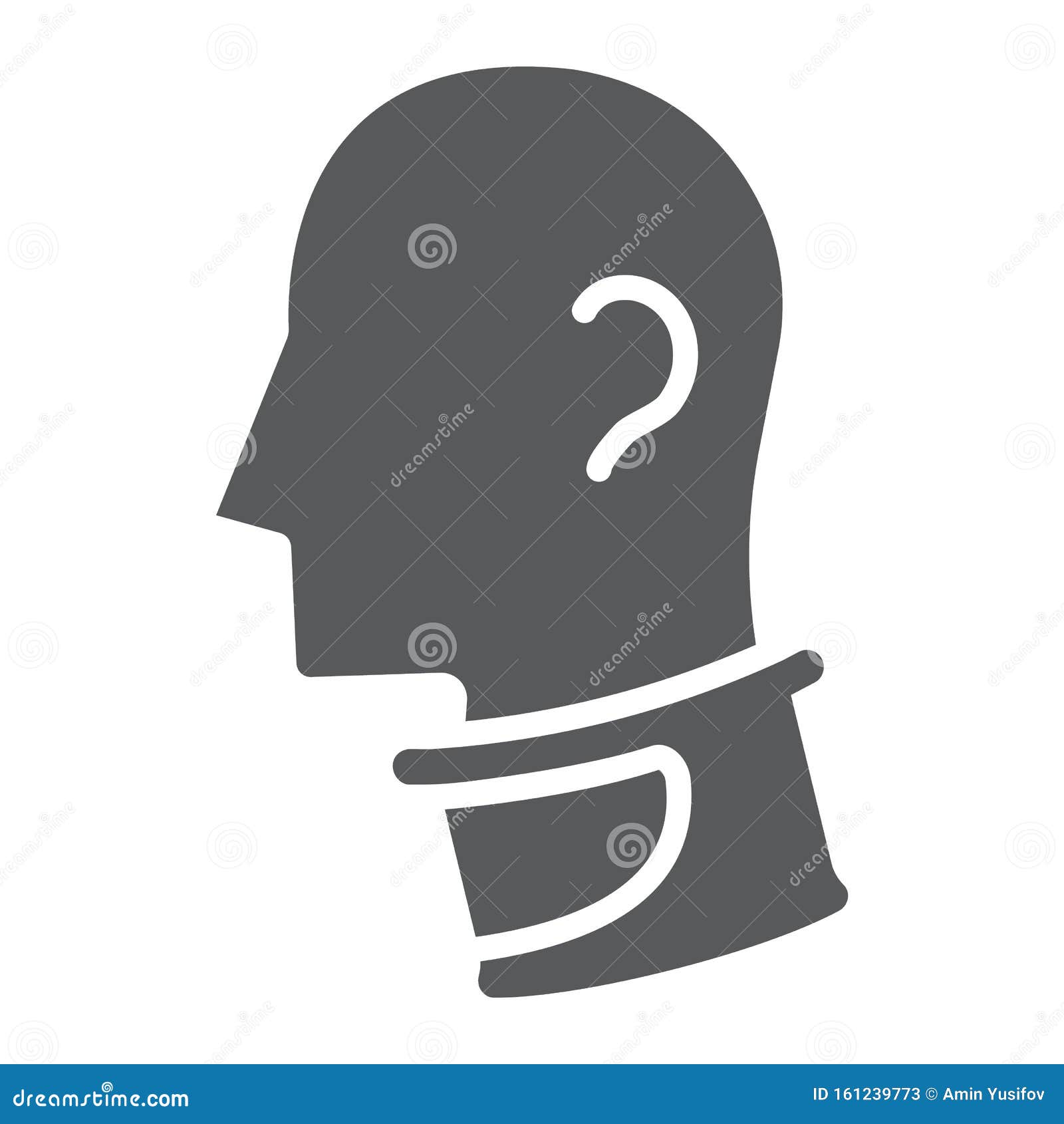 Cervical Collar Glyph Icon, Orthopedic and Medical, Neck Collar Sign ...