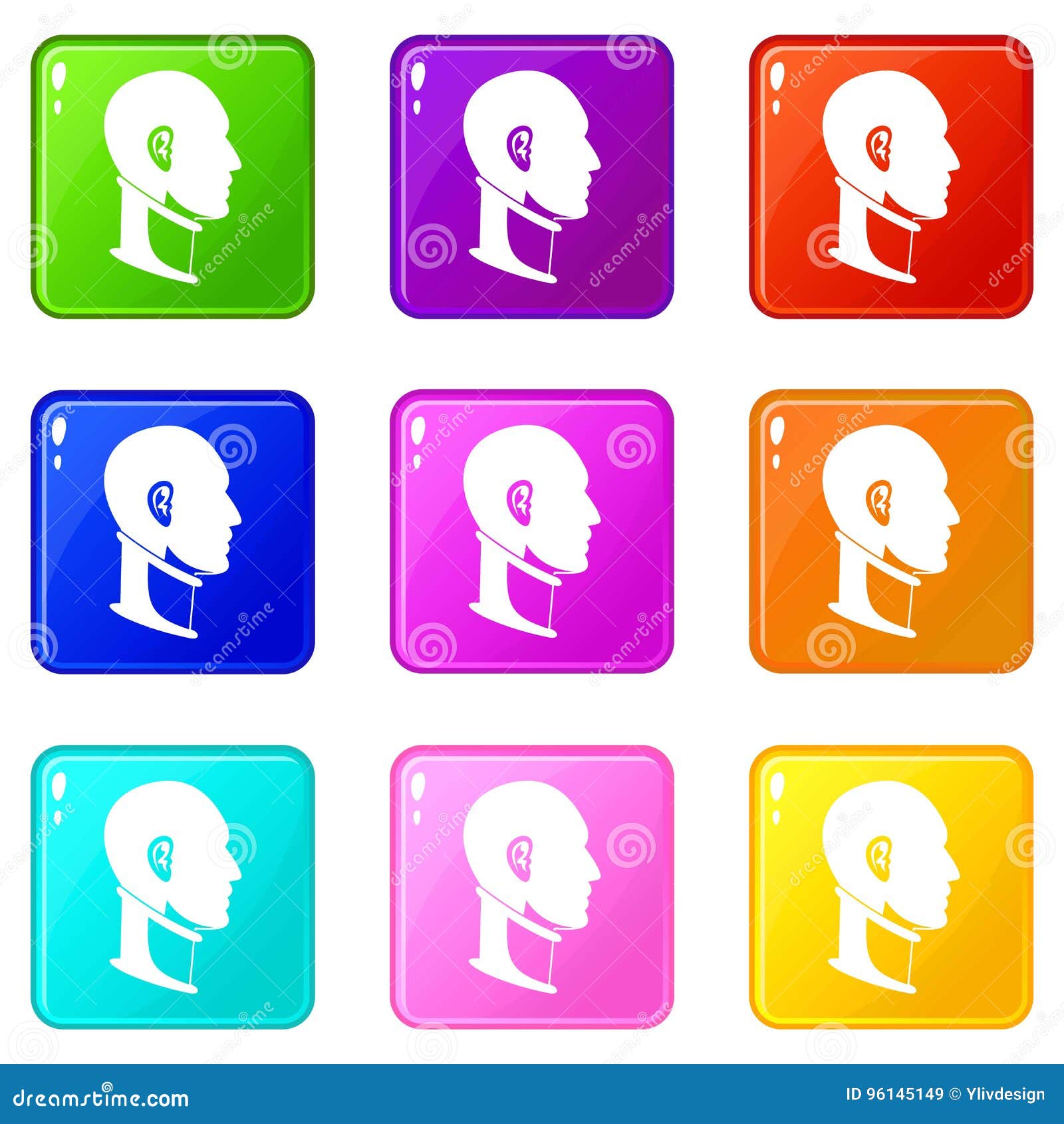 Cervical Collar Icons 9 Set Stock Vector - Illustration of neck ...