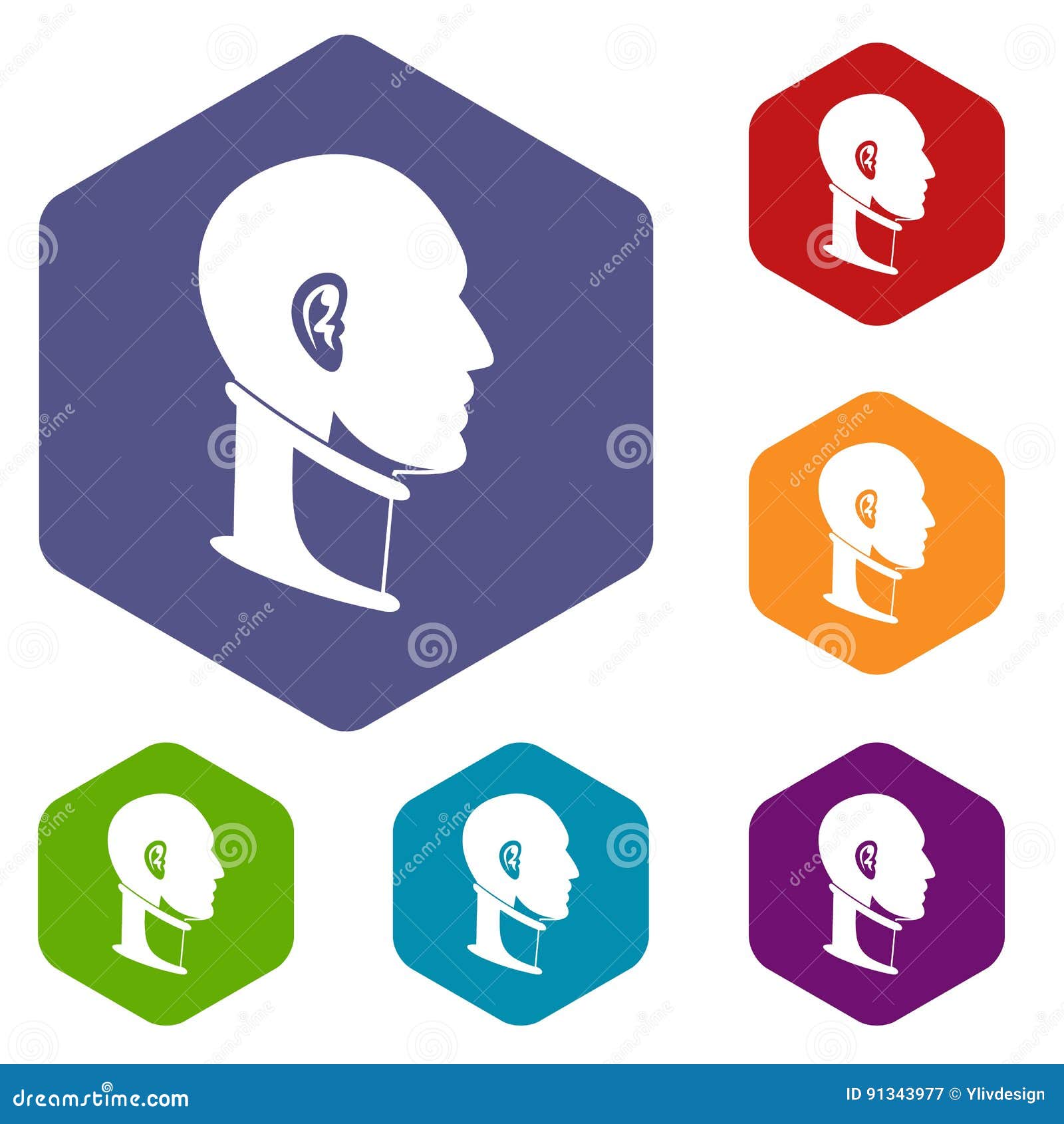 Cervical Collar Icons Set Hexagon Stock Vector - Illustration of ...