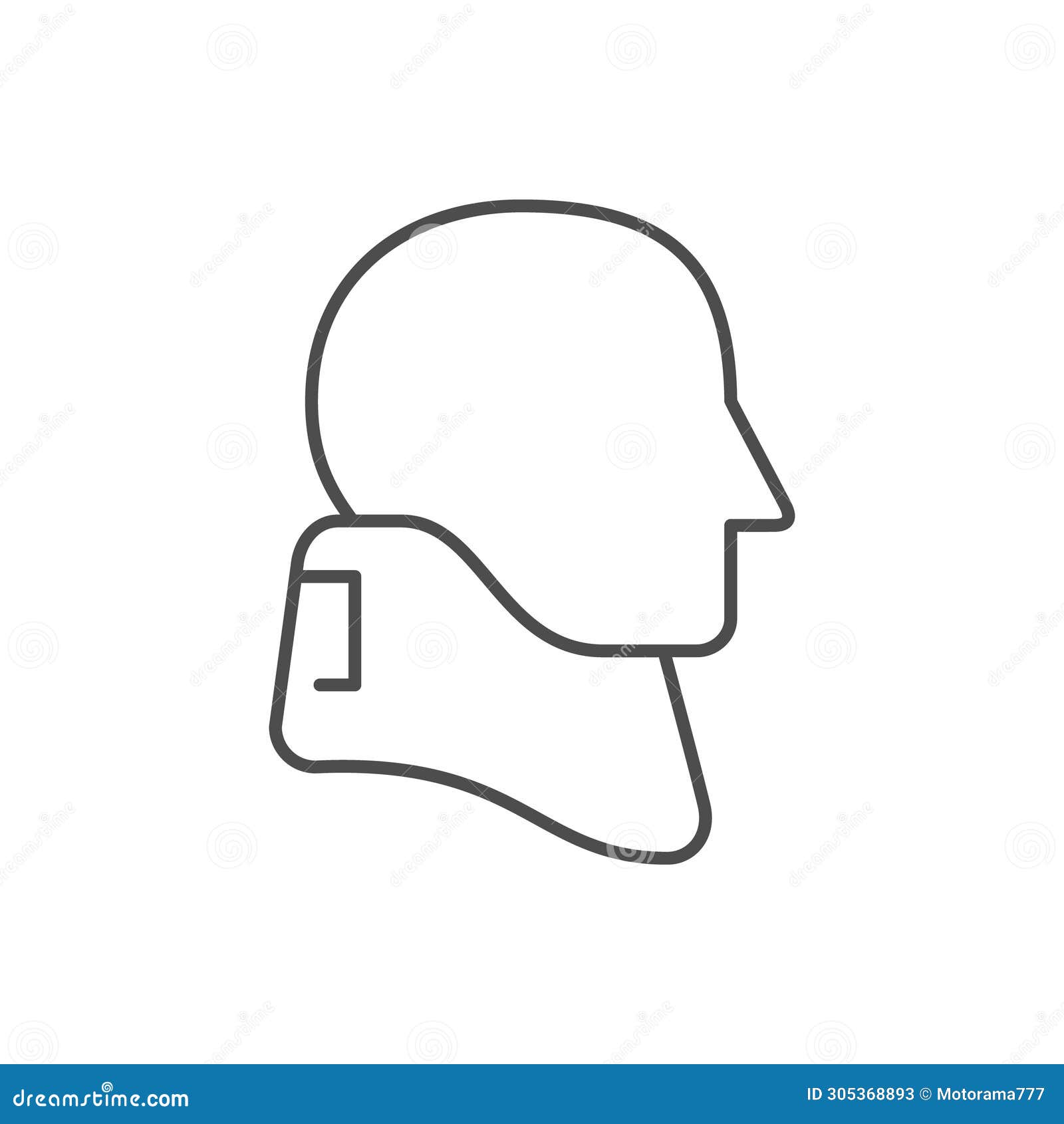 Cervical Collar Line Outline Icon Stock Vector - Illustration of health ...