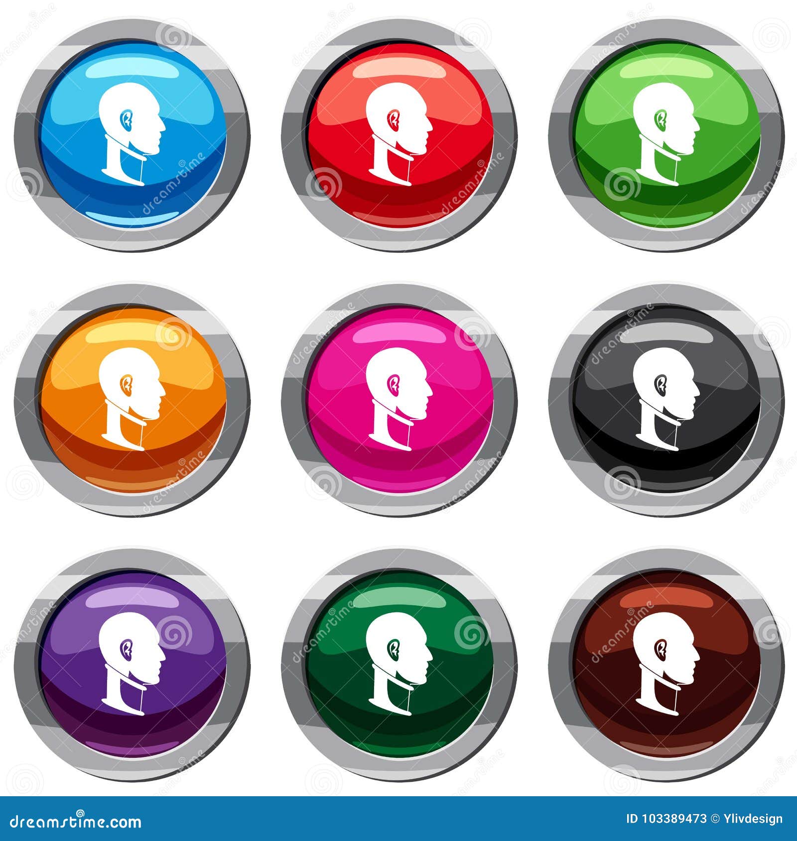 Cervical Collar Set 9 Collection Stock Vector - Illustration of ...