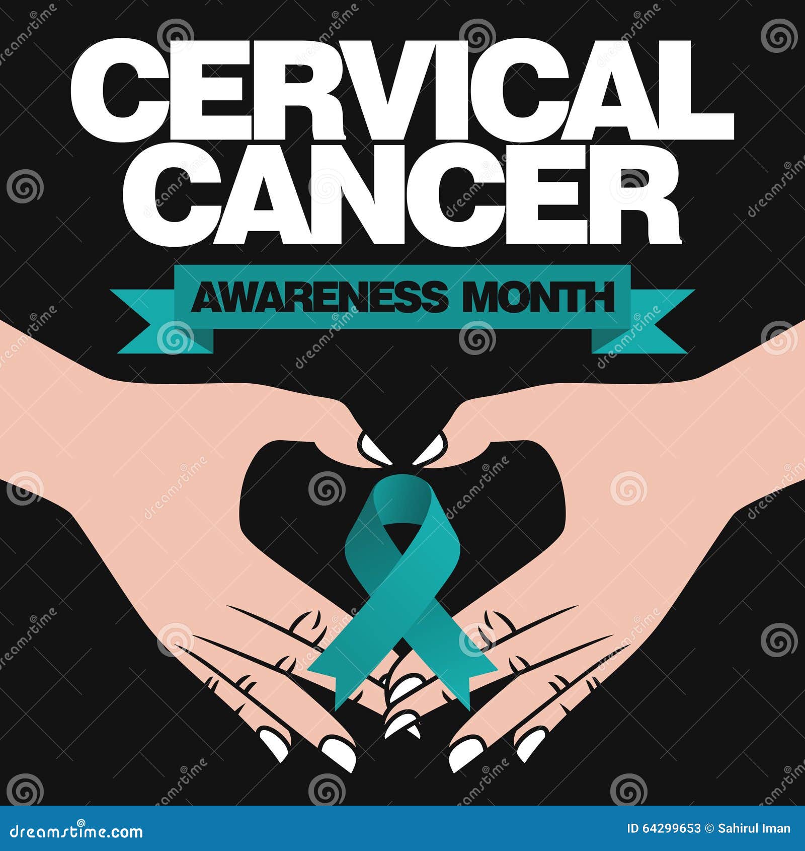 Cervical Health Awareness Month Background With Purple And Blue Color ...